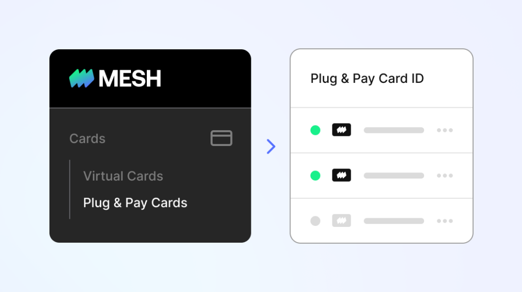 PLUG & PAY℠ Cards - Finance Managers | Mesh