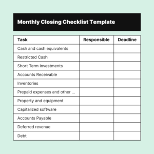 Free Month-End Closing Checklist Template | Mesh